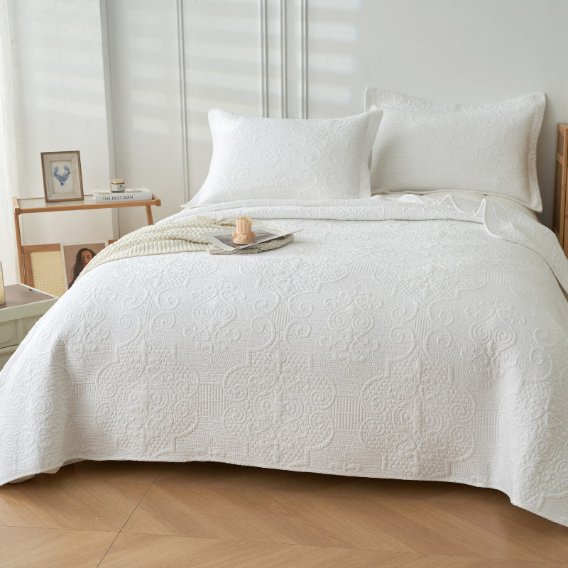 Classic Quilts Boutique White Coverlet Set | Australia