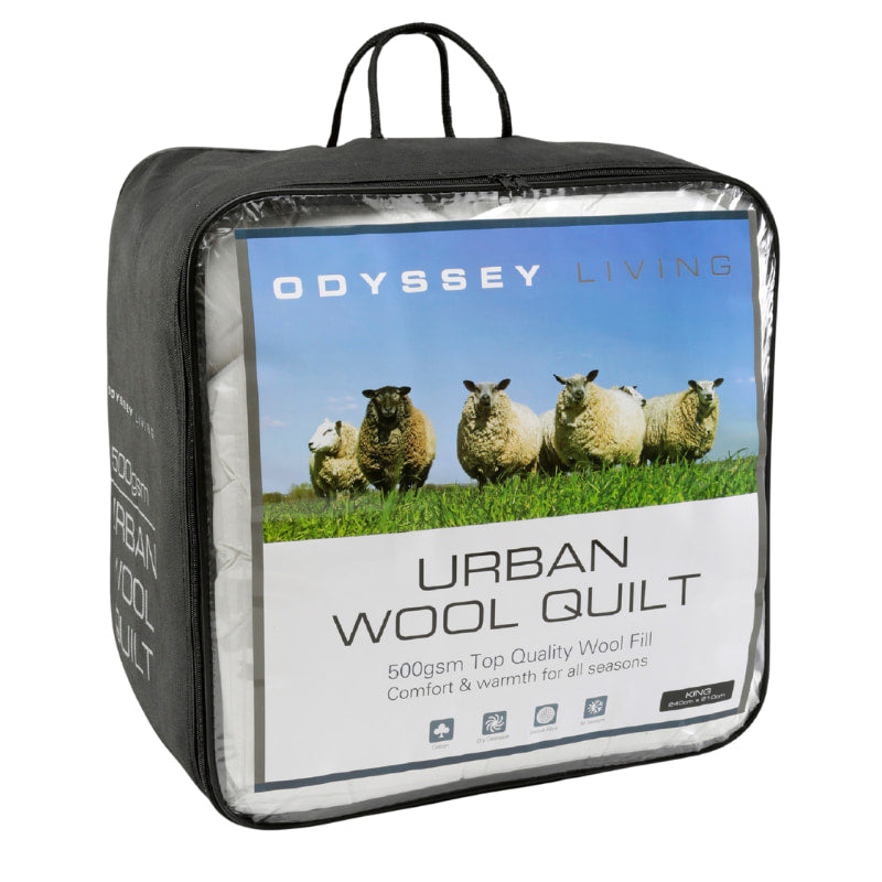 Odyssey Living Wool Quilt – 500 GSM, Natural Comfort & Breathability