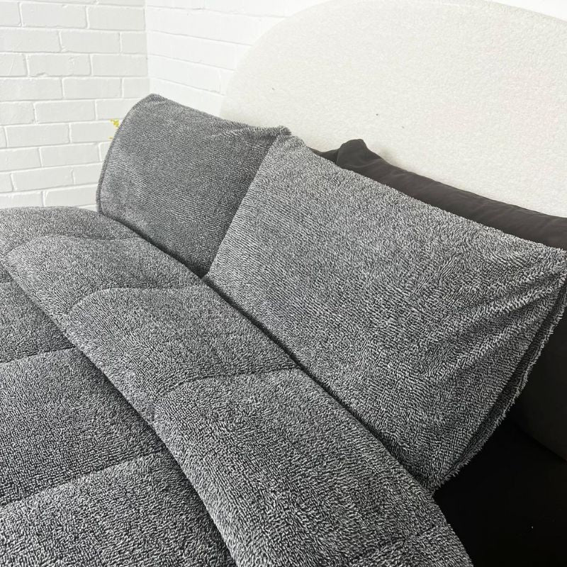 Morgan and Reid Black White Snuggle Fleece Comforter Set | Australia