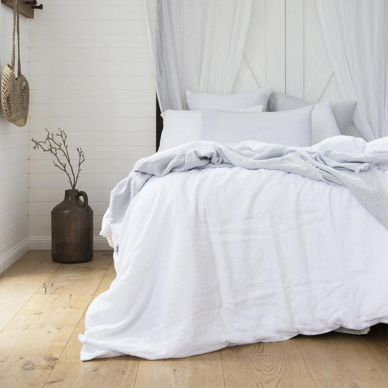 Bambury French Flax Linen Ivory Quilt Cover Set | Australia