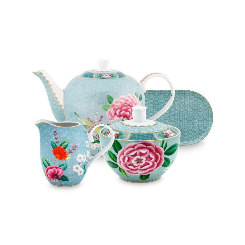 PIP Studio Blushing Birds Blue Tea Set of 4 | Australia