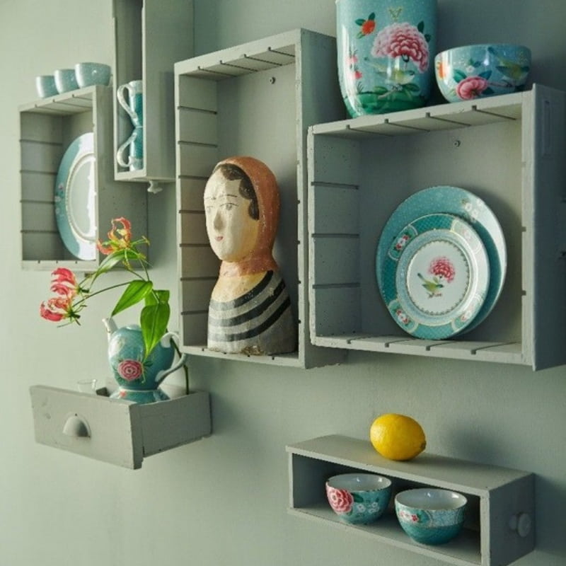 PIP Studio Blushing Birds Porcelain Blue Large 350ml Mugs Set of 2 ...