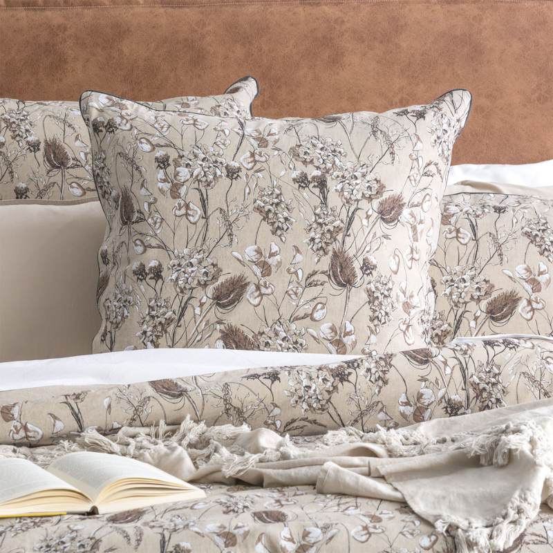 Renee Taylor Cavallo French Linen Bushland European Pillowcase | Australia